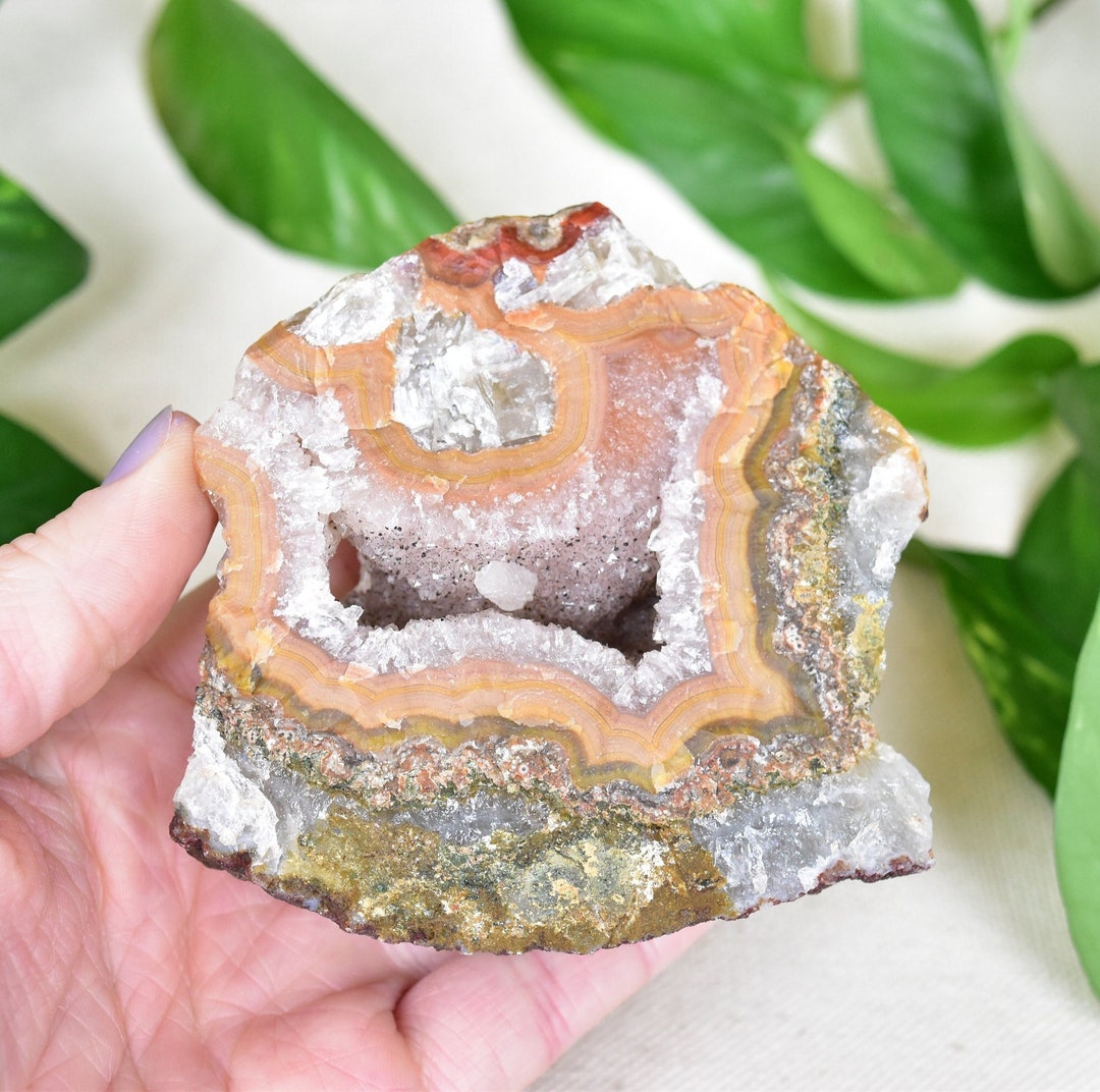 Stunning Rough Agate With Calcite From Near Agouim Morocco. Beautiful ...