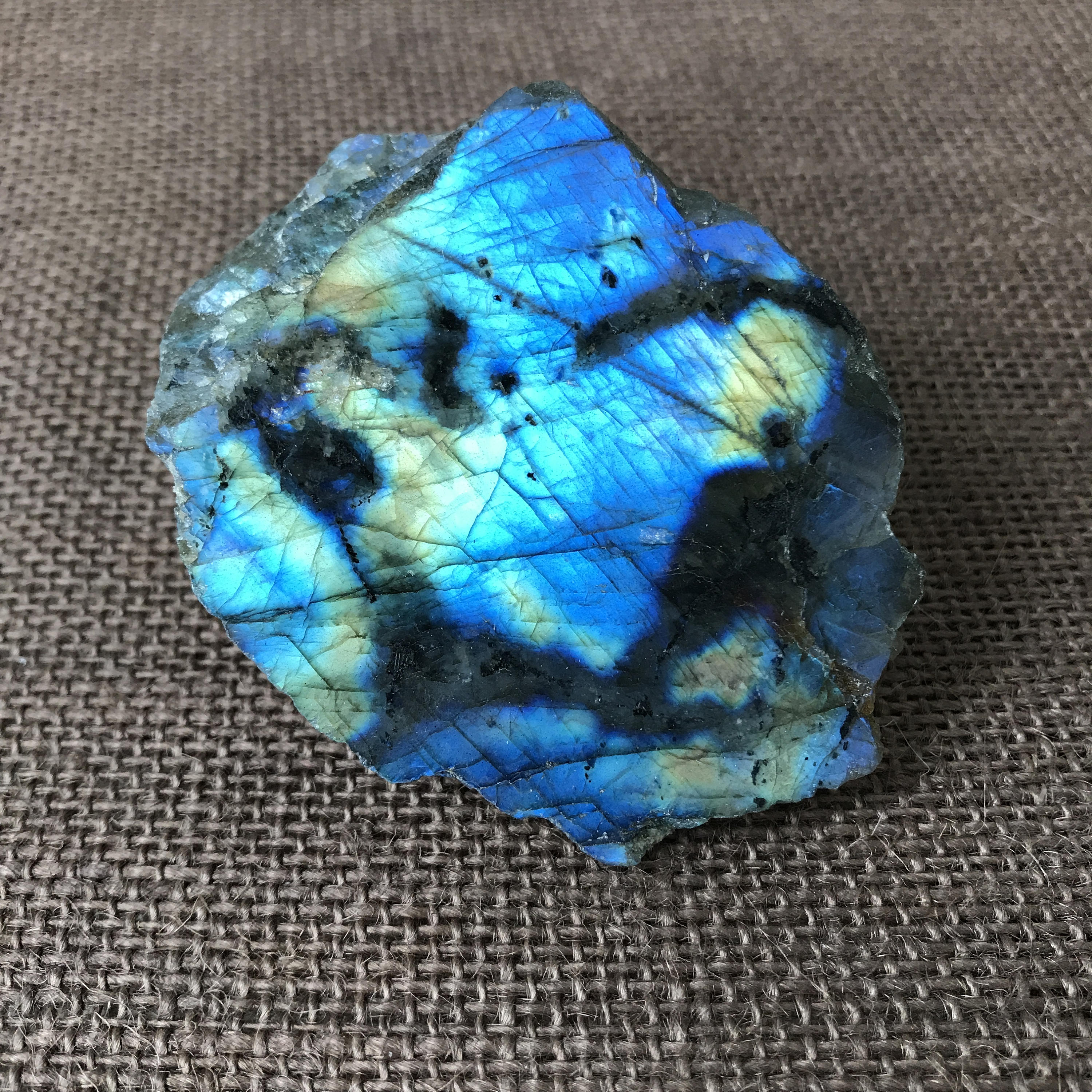 Labradorite slab. Polished in one side. Raw and natural crystal ...