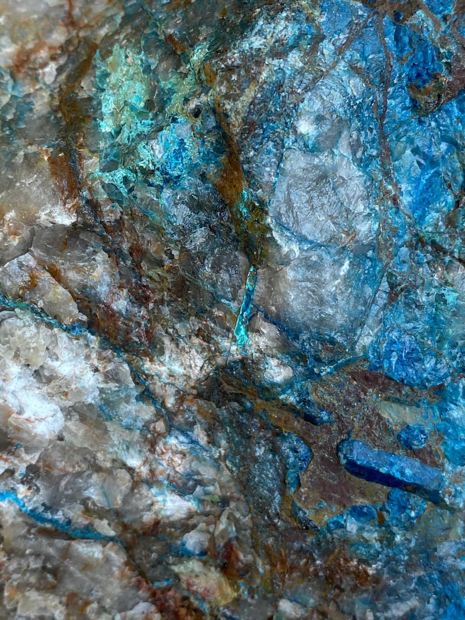 LARGE RARE SHATTUCKITE Raw pseudomorph after quartz with Galena ...