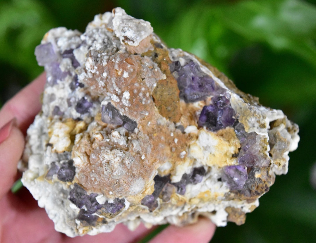Purple Fluorite, Barite, and Quartz Specimen From Morocco - Etsy