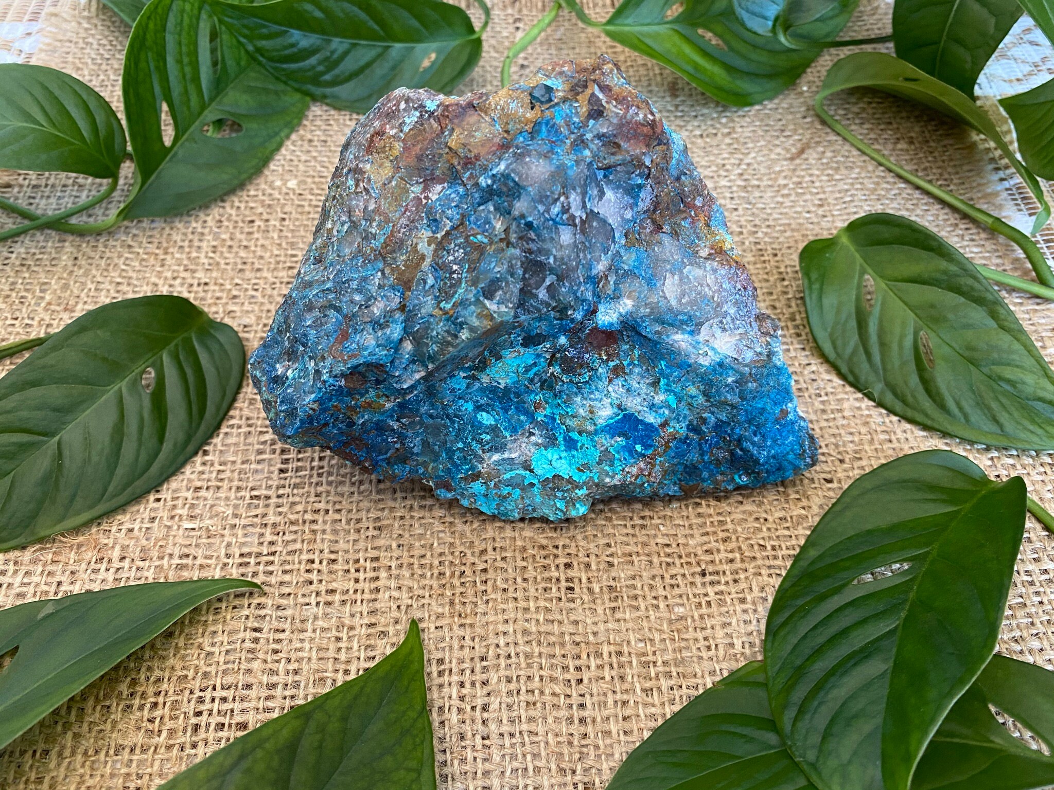 LARGE RARE SHATTUCKITE Raw pseudomorph after quartz with Galena ...