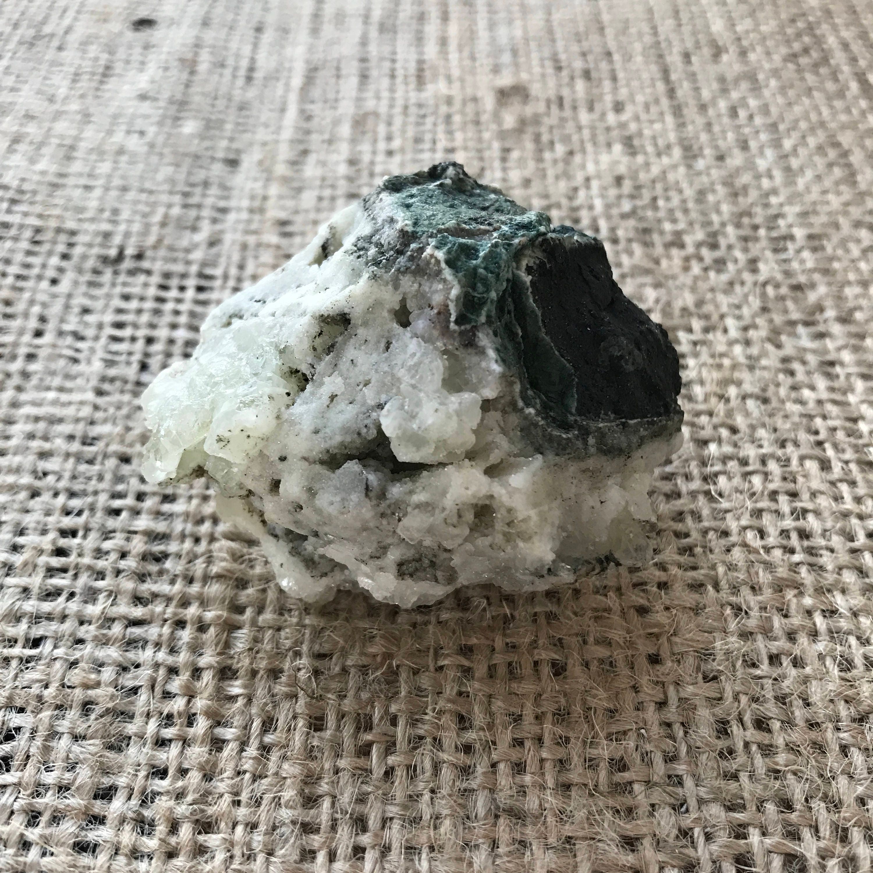 Green Datolite crystals with anhydrite. Upper New Street Quarry ...