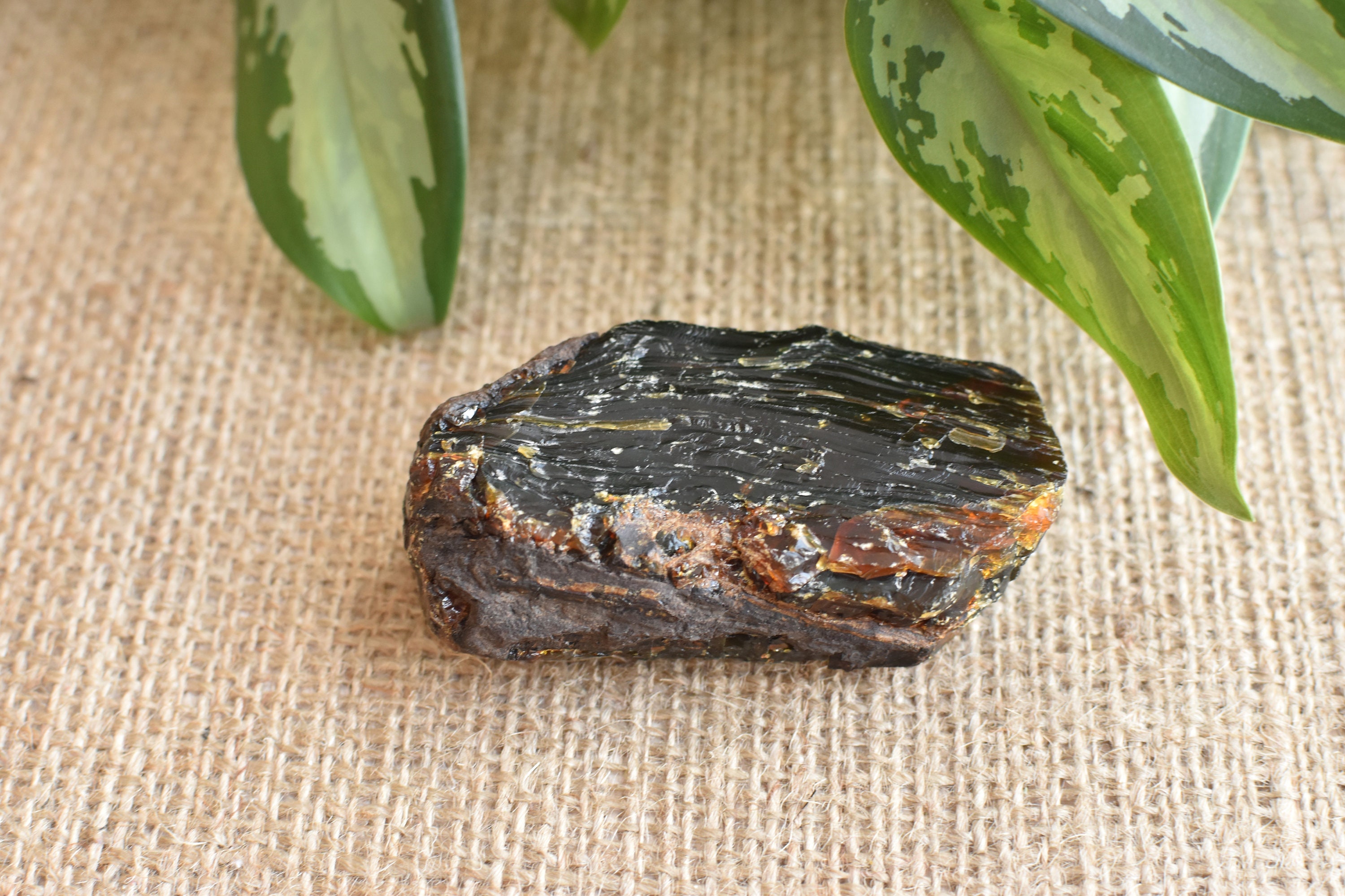 Fluorescent Amber. Super rare deep red translucent amber from Sumatra ...