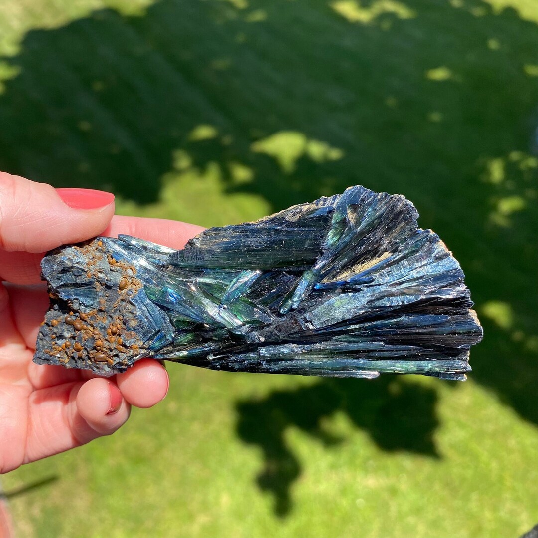 Large VIVIANITE Crystal With Blue and Green Colors!! From Minas Gerais ...