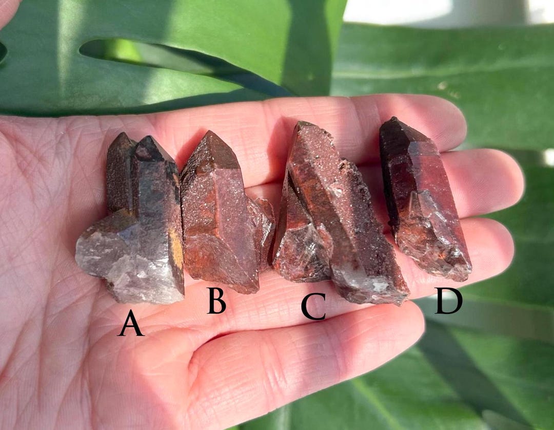 ONE Red Hematite Included Quartz Cluster With Iron Oxide. Beautiful ...