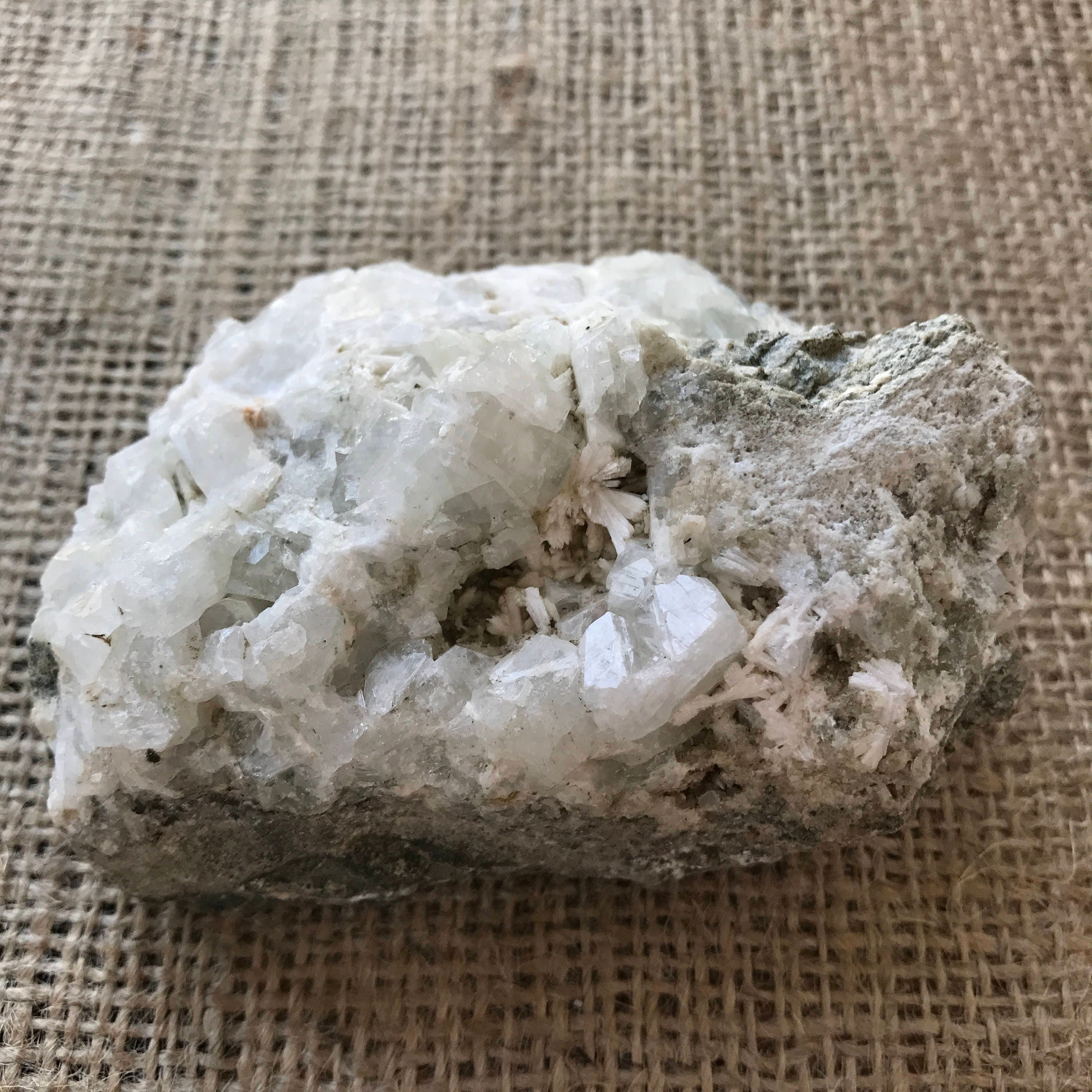 Datolite and laumontite crystal specimen. Medium sized cabinet specimen ...