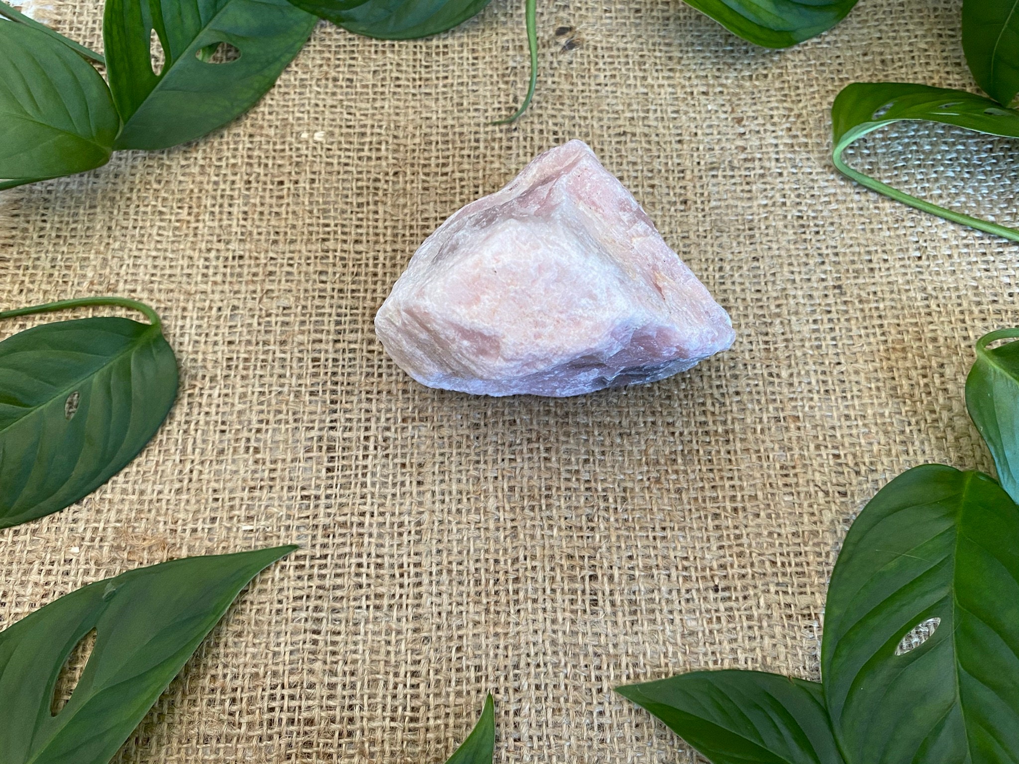 PINK PETALITE, LEPIDOLITE, and quartz crystal. Rough healing crystal ...