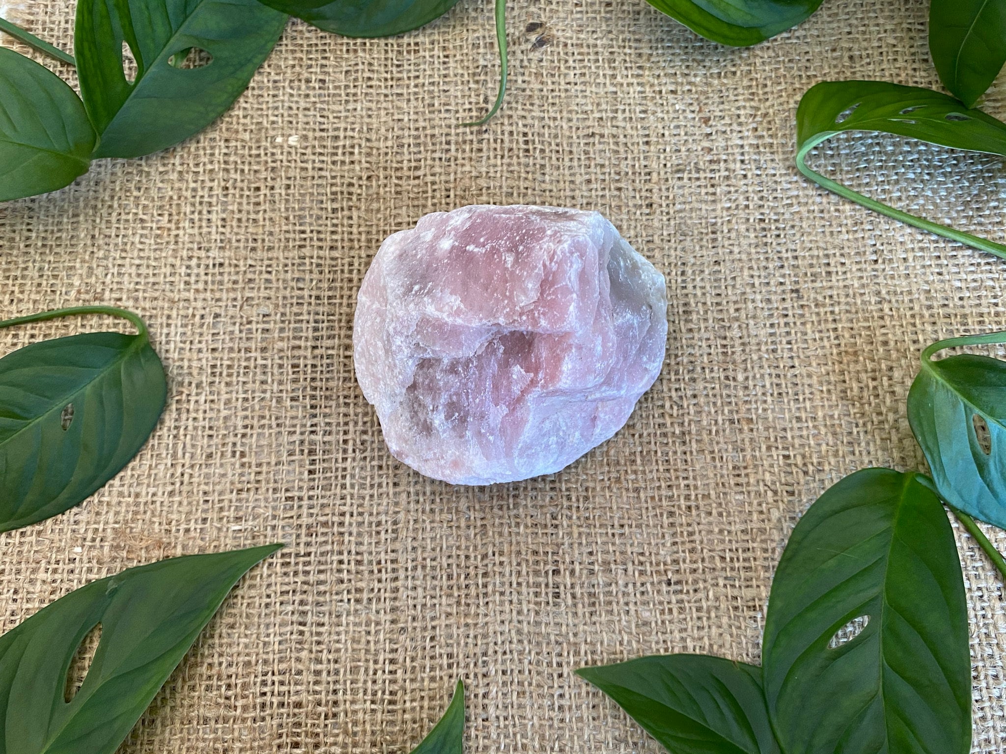 PINK PETALITE, LEPIDOLITE, and quartz crystal. Rough healing crystal ...