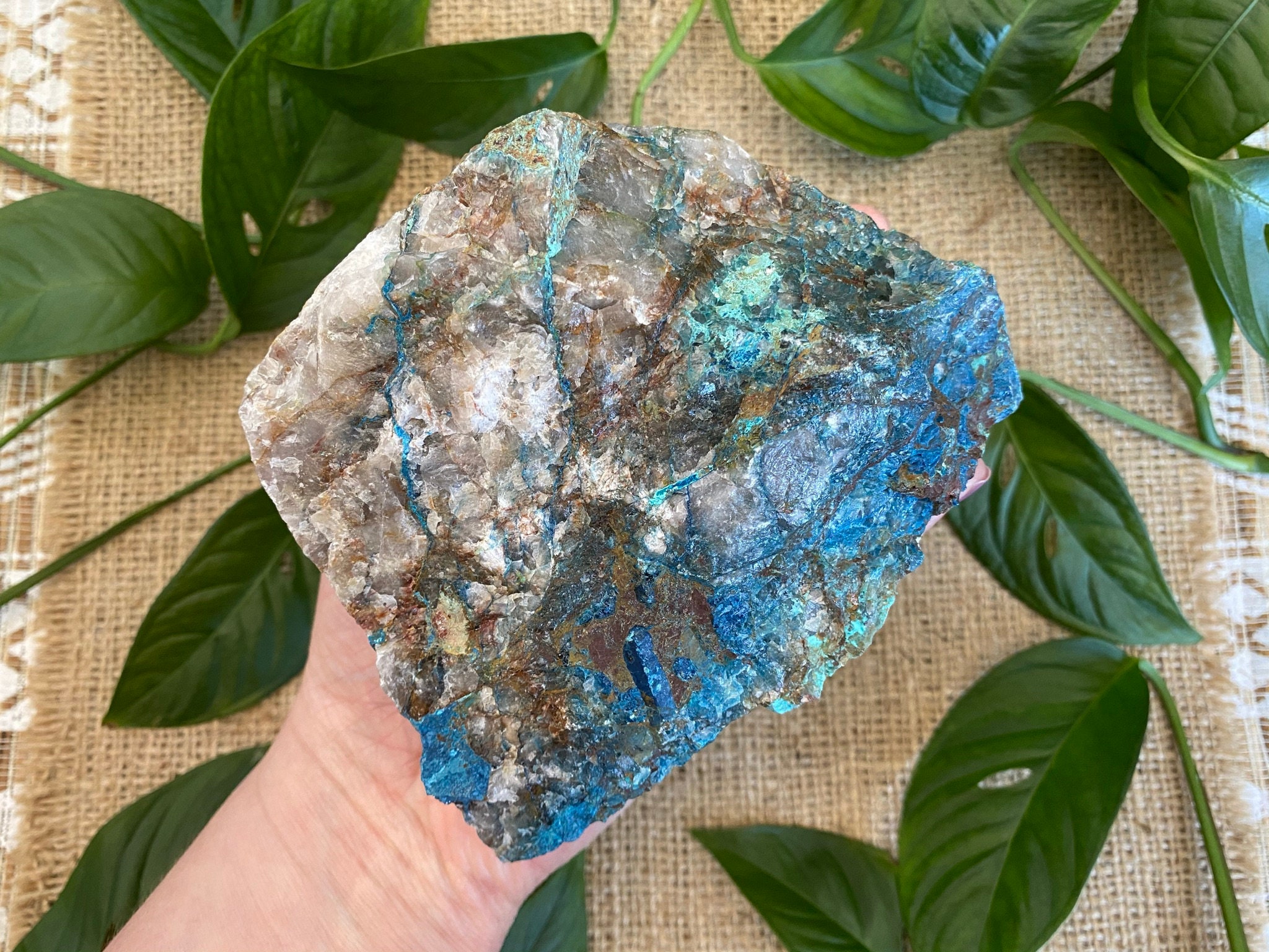 LARGE RARE SHATTUCKITE Raw pseudomorph after quartz with | Etsy