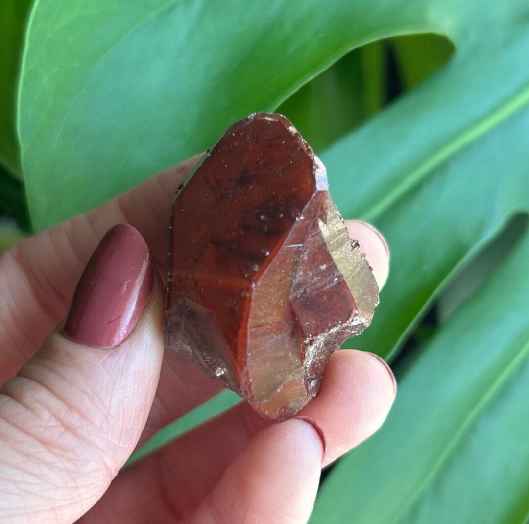 Red Hematite Included Quartz Cluster With Iron Oxide. Beautiful Crystal ...