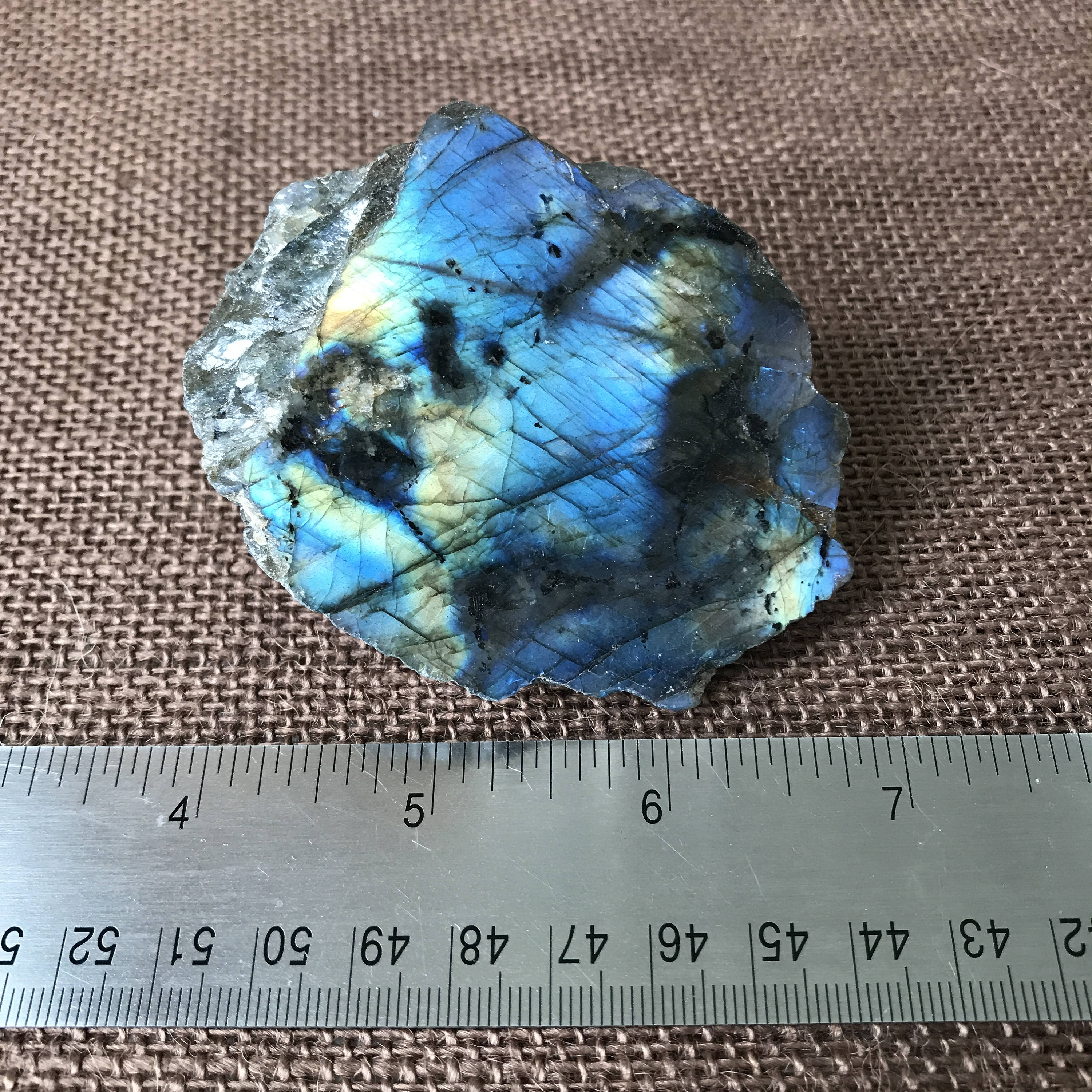 Labradorite slab. Polished in one side. Raw and natural crystal ...