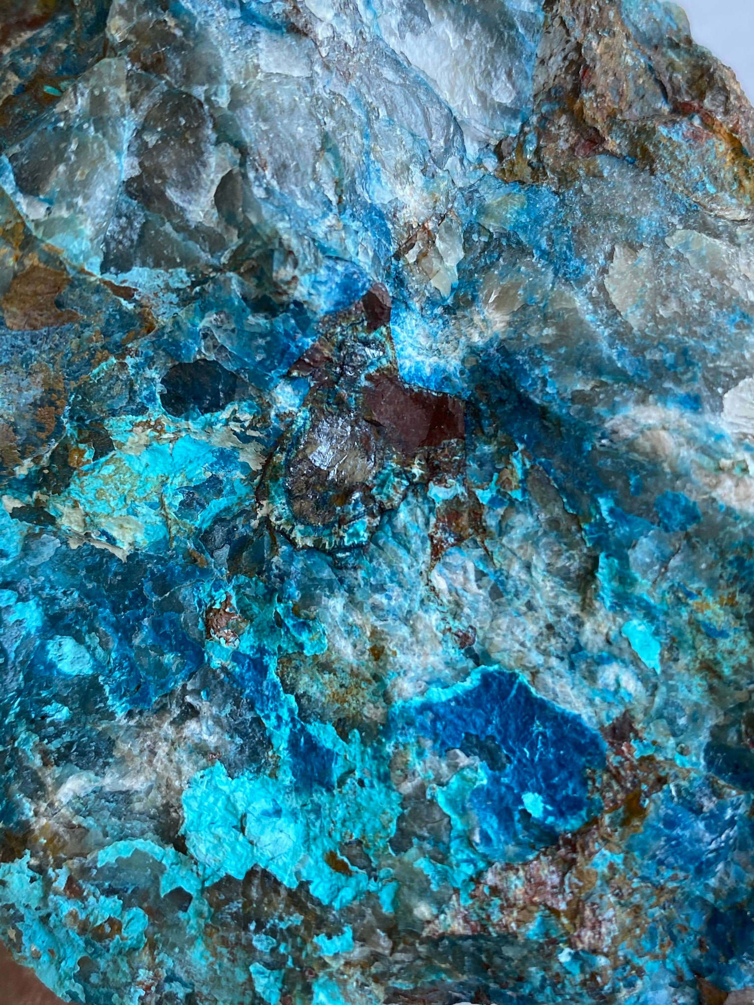 LARGE RARE SHATTUCKITE Raw pseudomorph after quartz with Galena ...