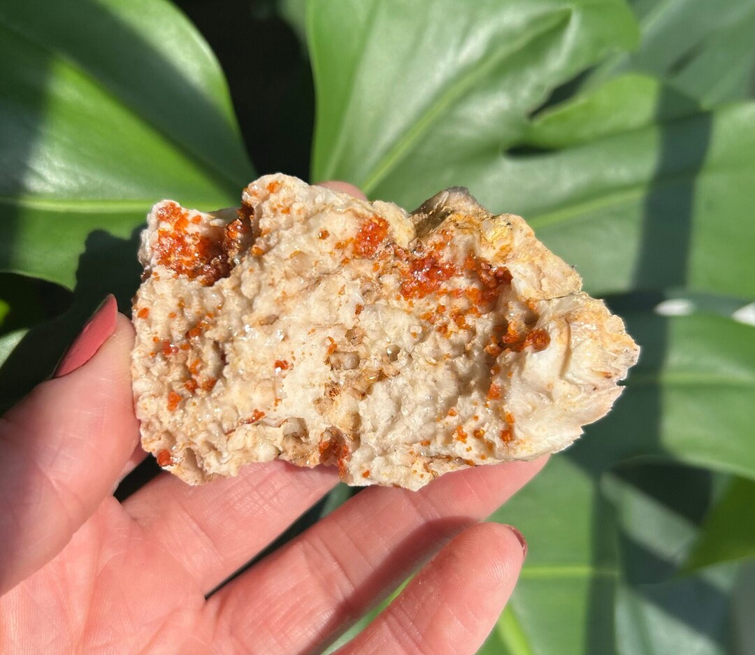 Sparkly Red Vanadinite on Barite Blades Crystal Cluster. Crystal ...
