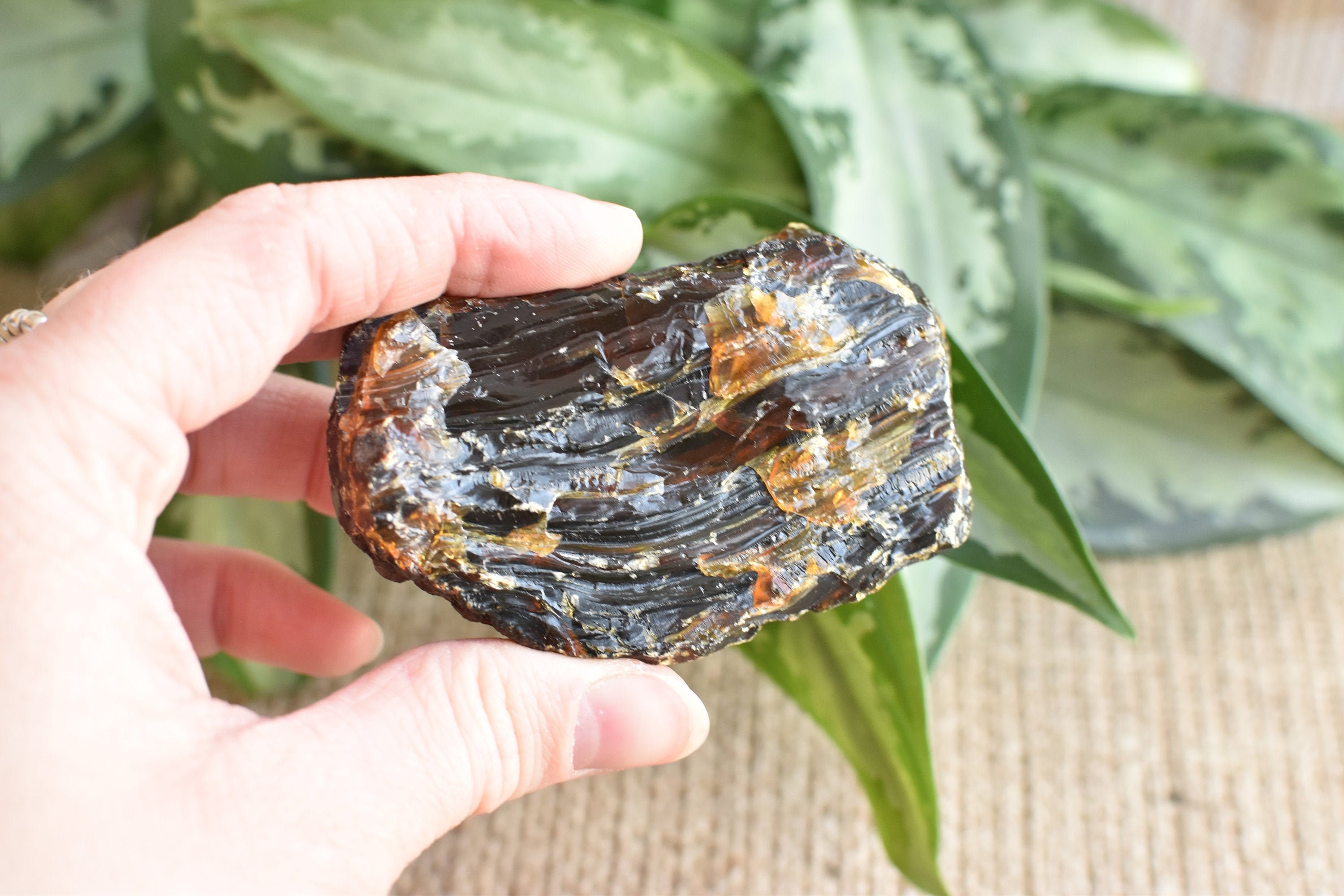 Fluorescent Amber. Super rare deep red translucent amber from Sumatra ...