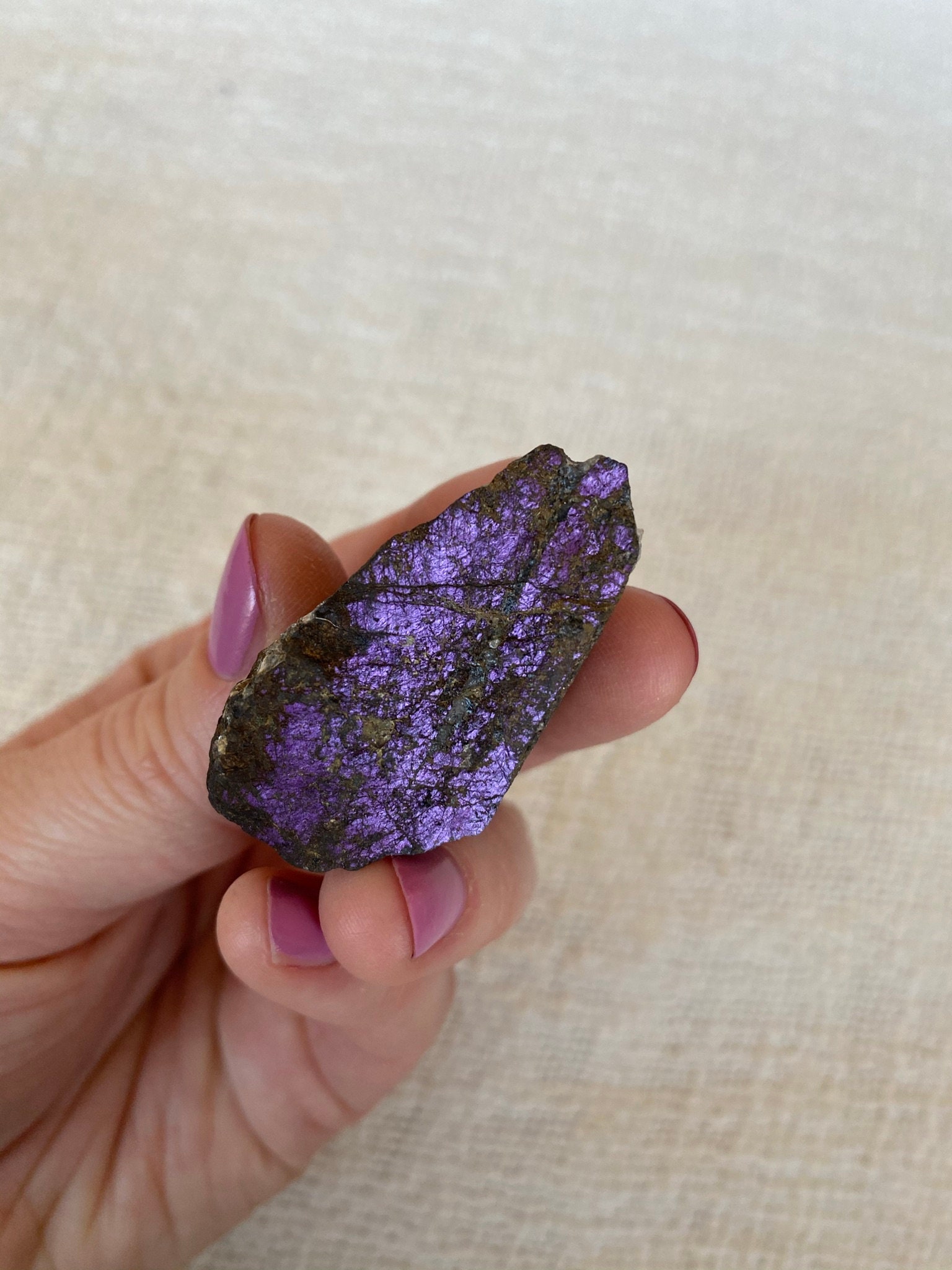Purpurite crystal with triphylite - Natural / raw / rough / untreated ...