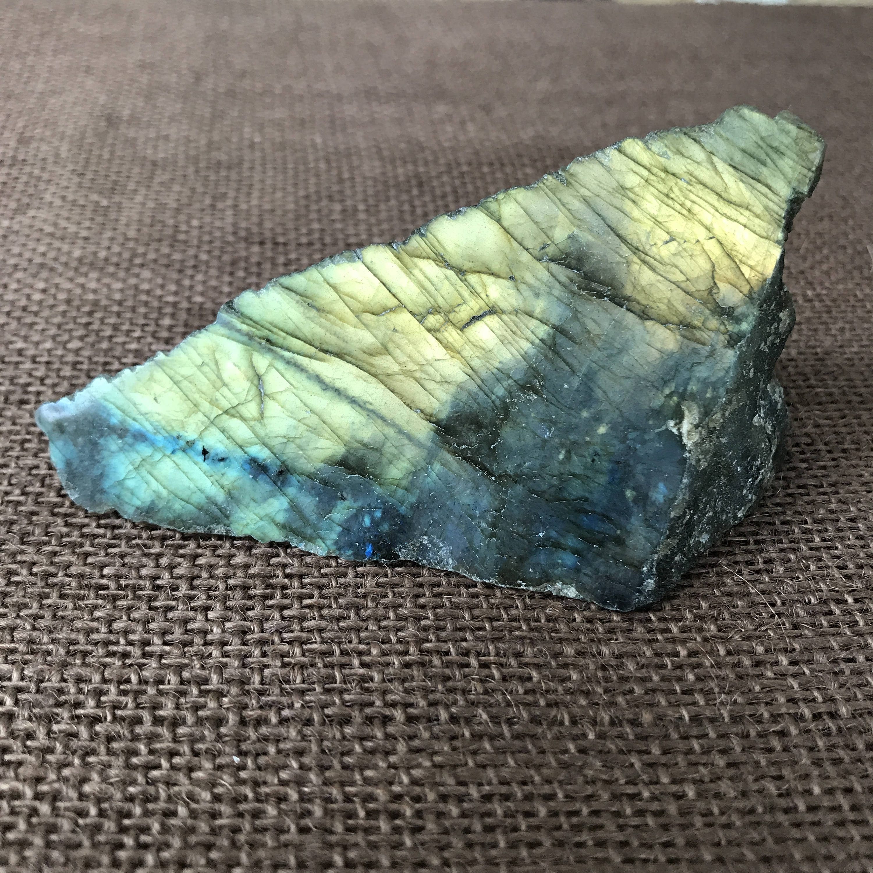 Labradorite slab. Polished in one side. Raw and natural crystal ...
