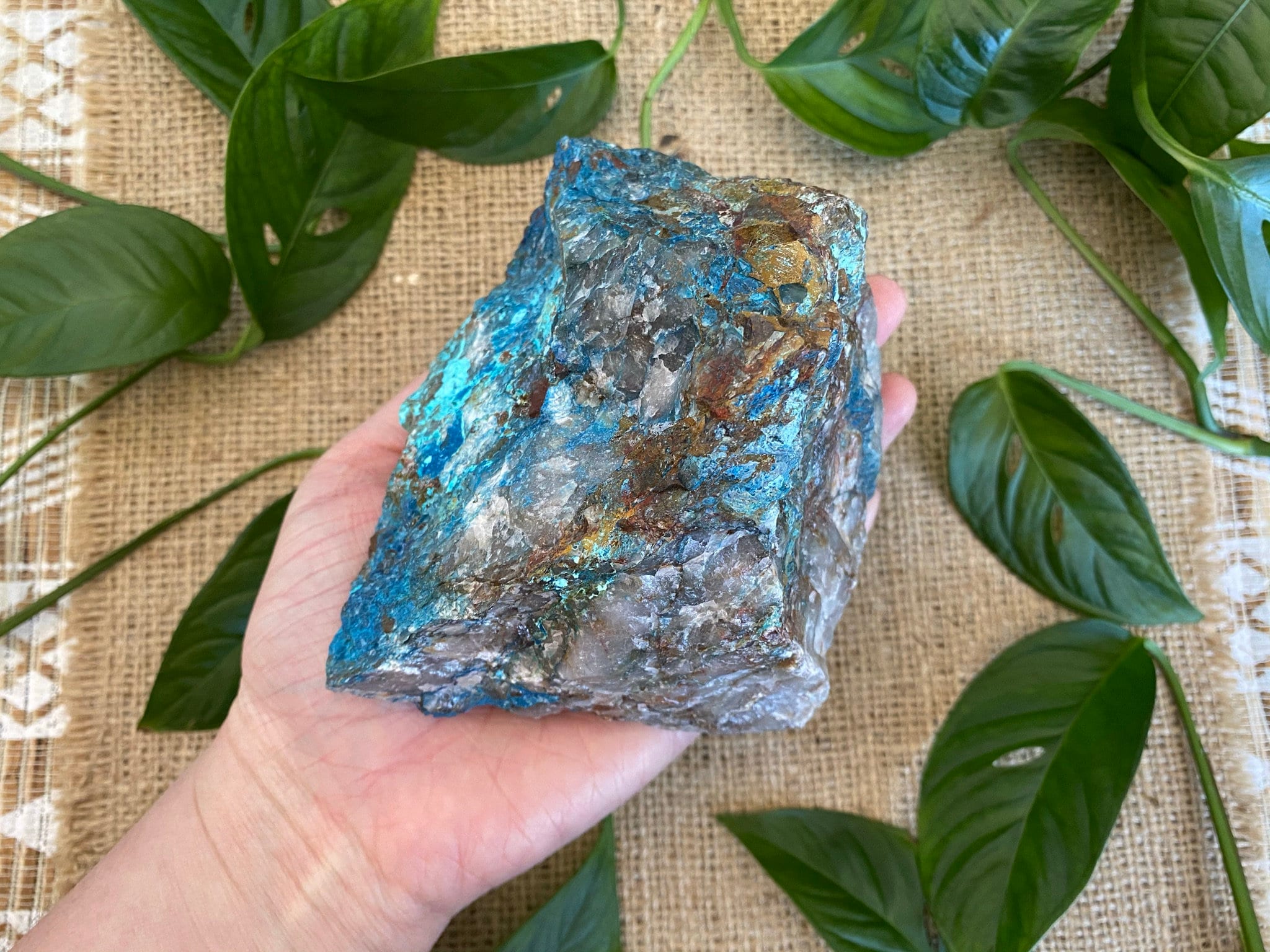 LARGE RARE SHATTUCKITE Raw pseudomorph after quartz with Galena ...