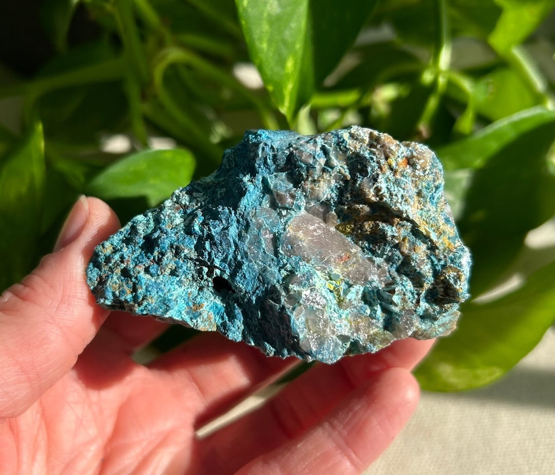 Rare Shattuckite, Chrysocolla, Plancheite, Quartz, and Mottramite ...