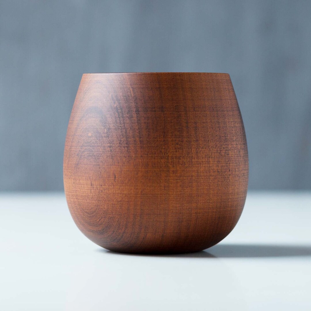 Yunomi Tea Cup SAKURA Round Brown - Gato Mikio - Etsy