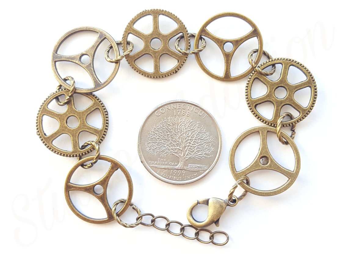 Steampunk Bracelet Steampunk Gears Gear Bracelet Steampunk Jewelry ...