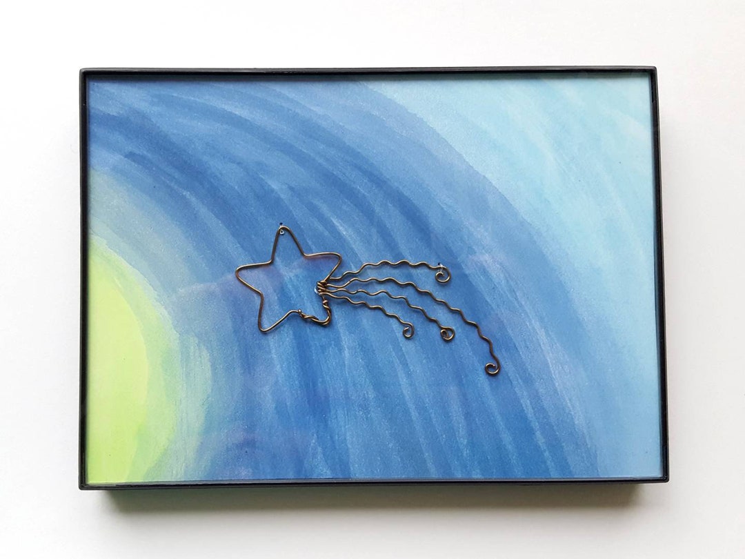 Shooting Star Artwork - Wirework Artwork - Celestial Artwork ...