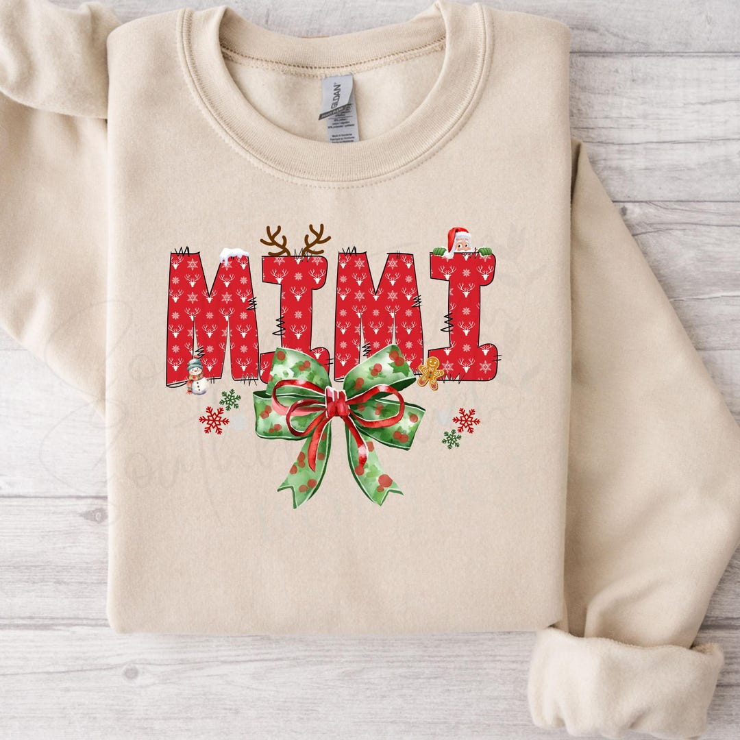 MIMI PNG, Christmas Mimi Png, Christmas Png, Christmas Design, Mimi Bow ...
