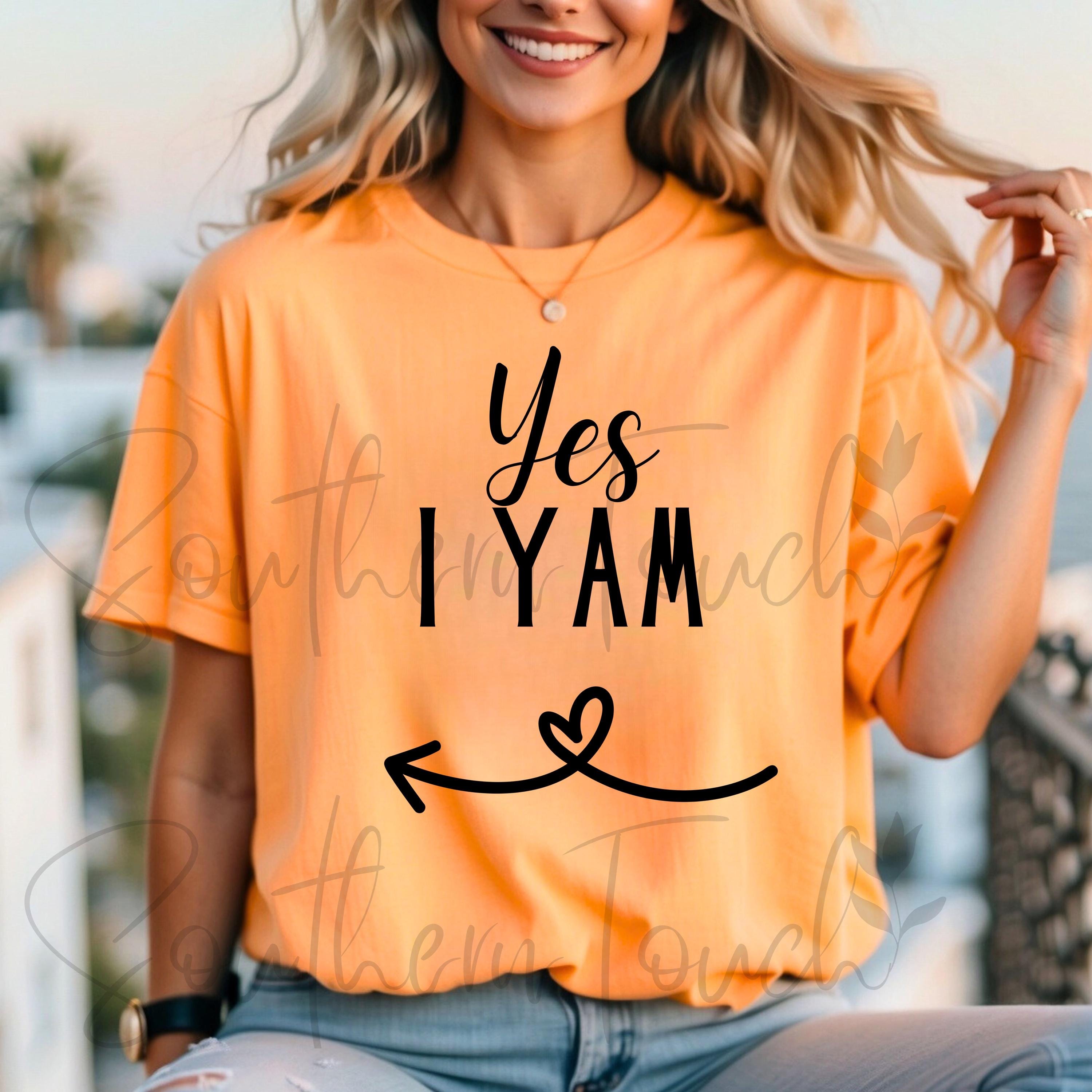 Yes I Yam PNG, Thankful PNG, Couples Matching Thanksgiving PNG ...