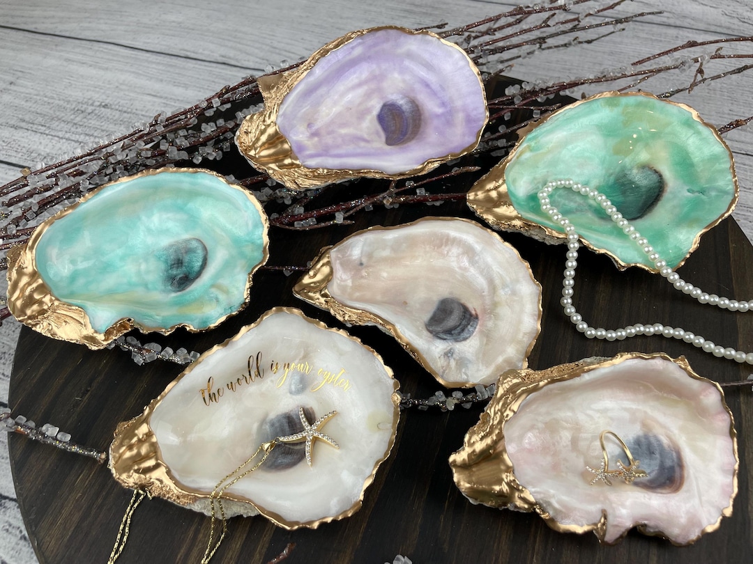 The World is Your Oyster Pearl Oyster Shell Ring Dish, Bride Gift ...