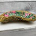 Tropical Leaves Pink Oyster Shell Ring Dish, Epoxied Dish, Coastal ...