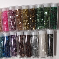 Frozen Sequins Mix, Blue and Sliver Sequins Mix, Star Sequins, Round ...