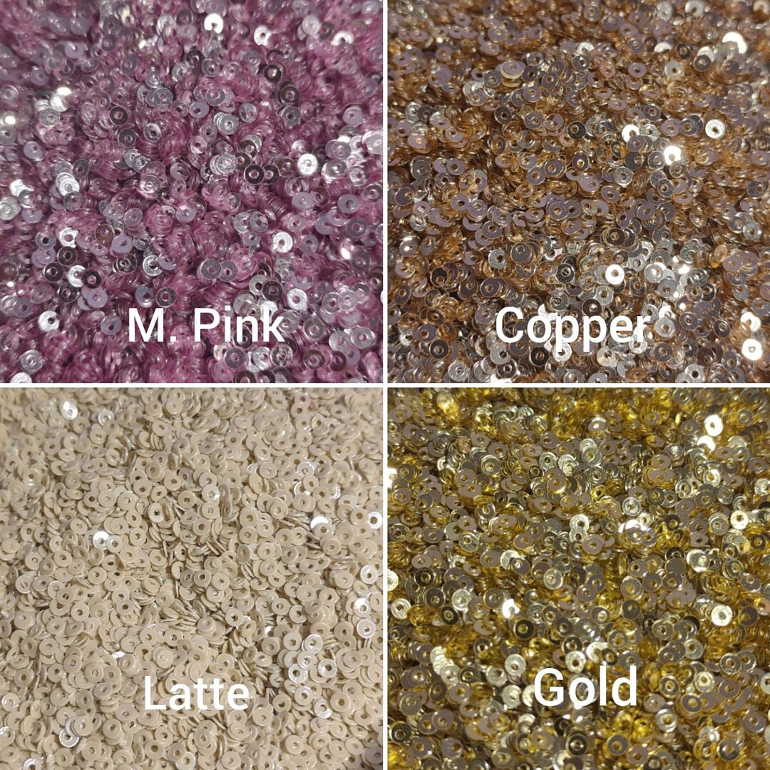 2mm Flat Round Sew on Sequins, Round Sequins, Bright Sequins, 3gms per ...