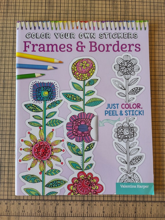 Color Your Own Stickers Coloring Books Adult Coloring Books | Etsy