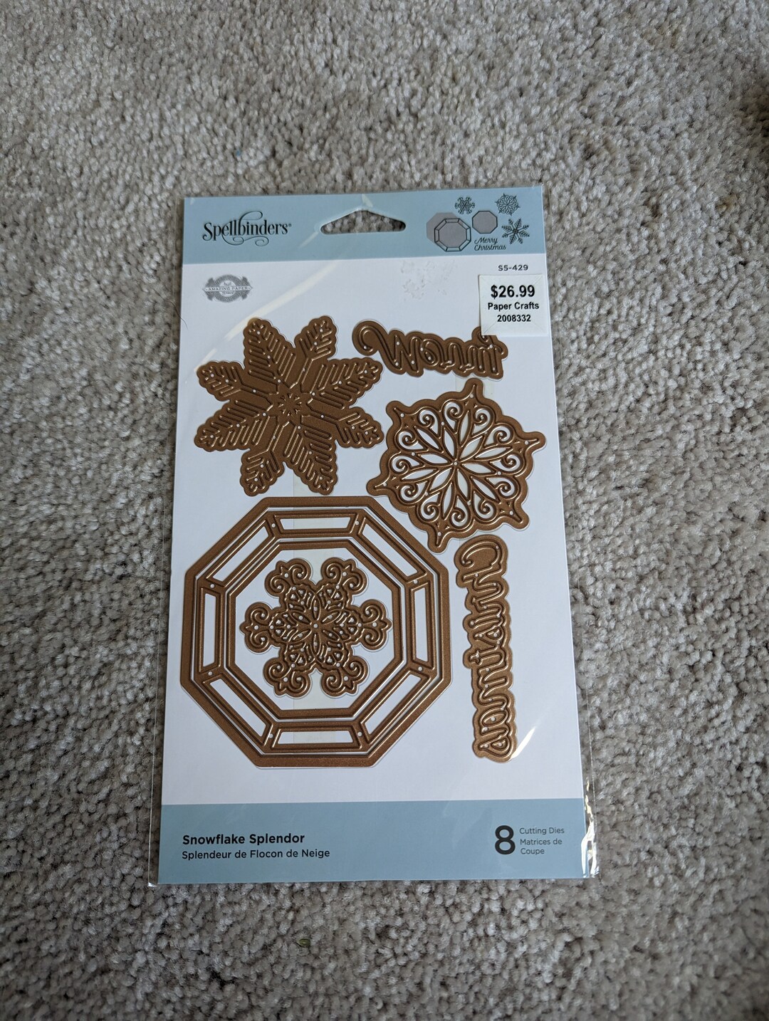 Spellbinders Snowflake Splendour Metal Die Set - Etsy