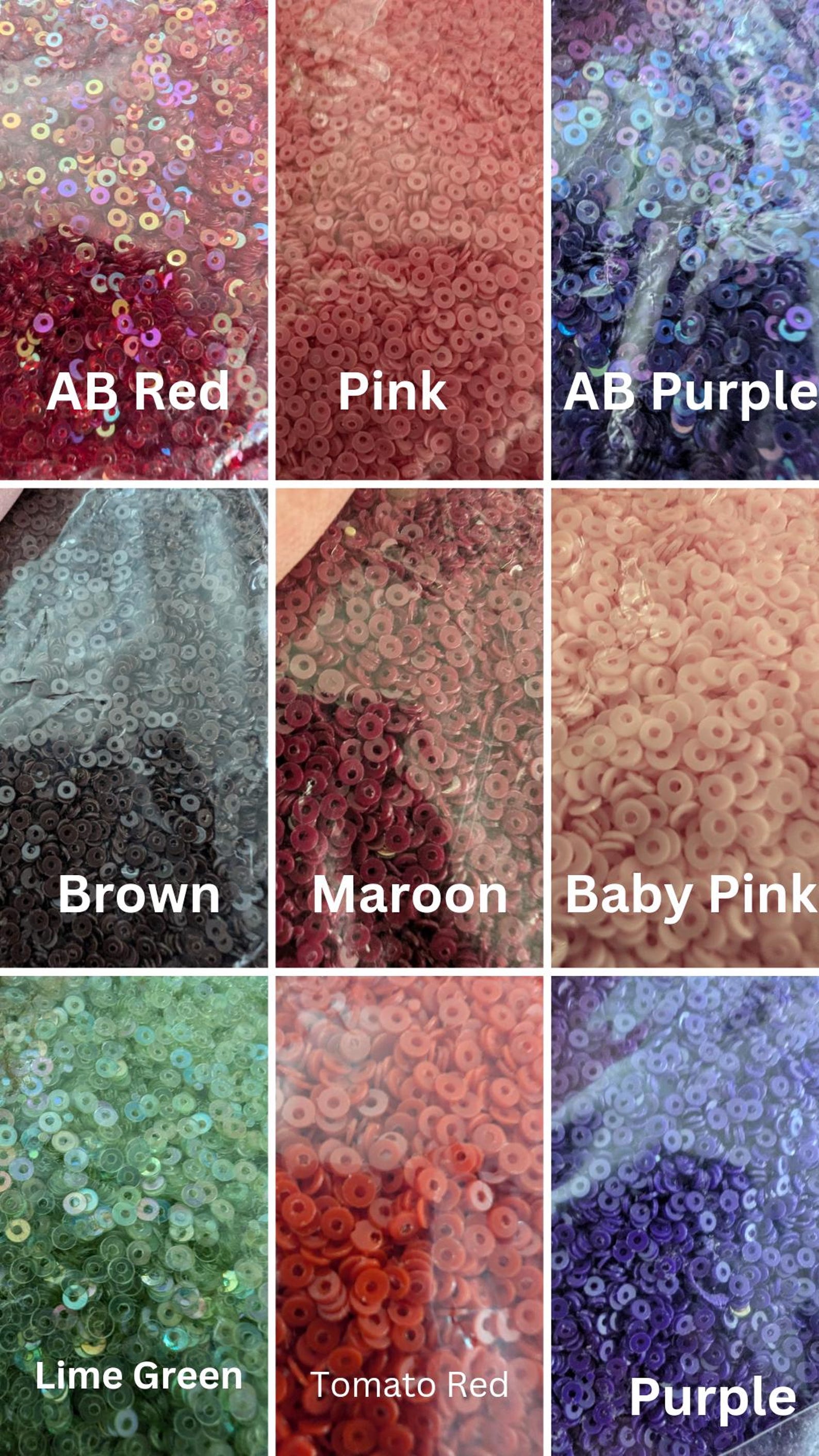 2mm Flat Round Sew on Sequins, Round Sequins, Bright Sequins, 3gms per ...