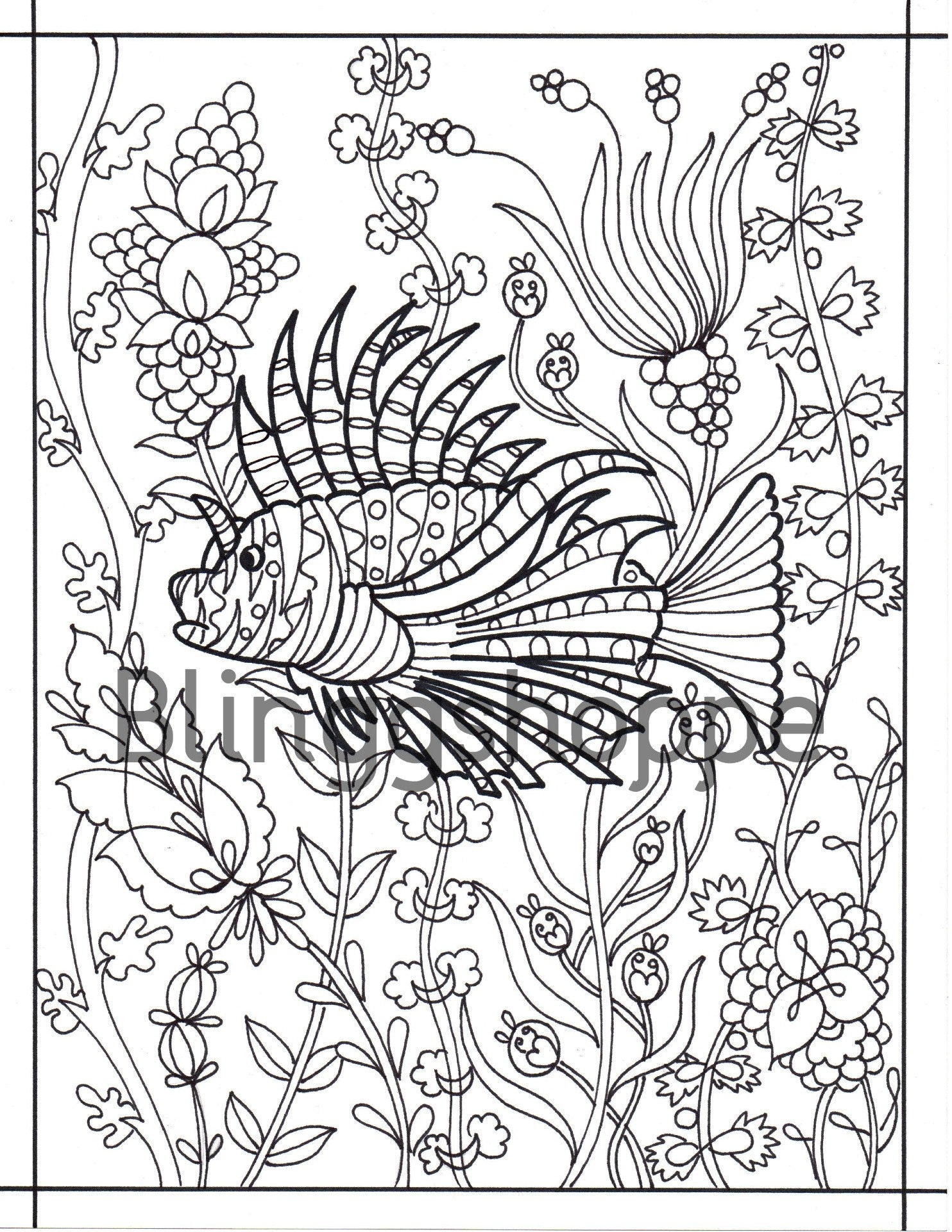 Tropical Fish Coloring Pages Printable