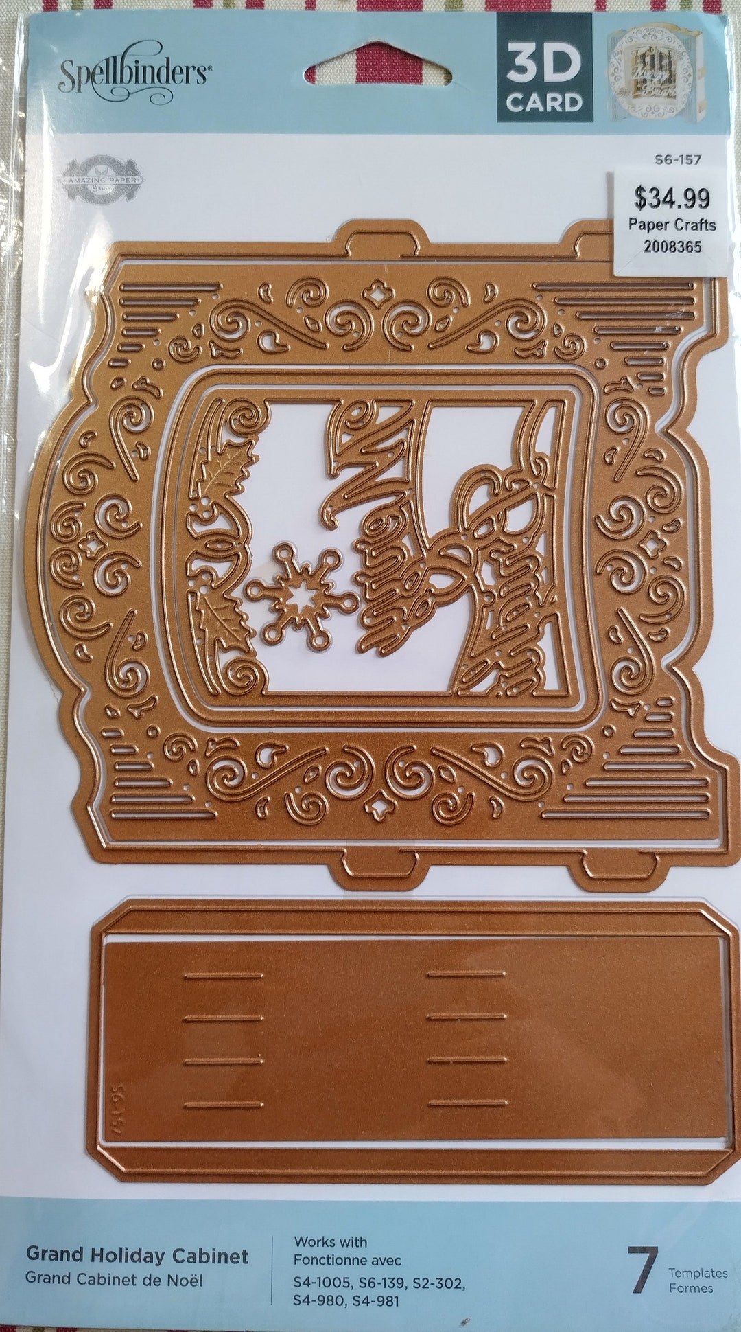 Spellbinders Grand Holiday Cabinet Metal Die Set - Etsy