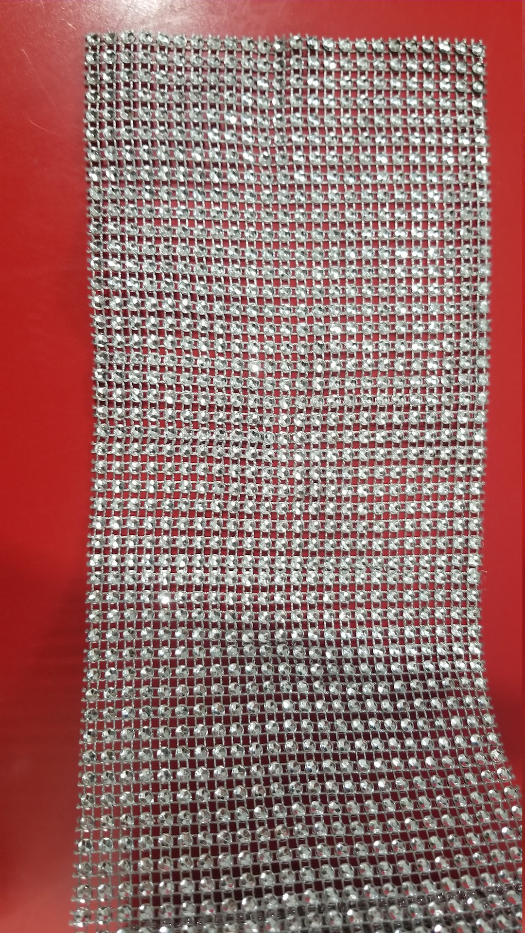 Rhinestone Mesh Ribbon | Bridal Craft | 4.5" X 1 Yard | 24 Lines - Etsy