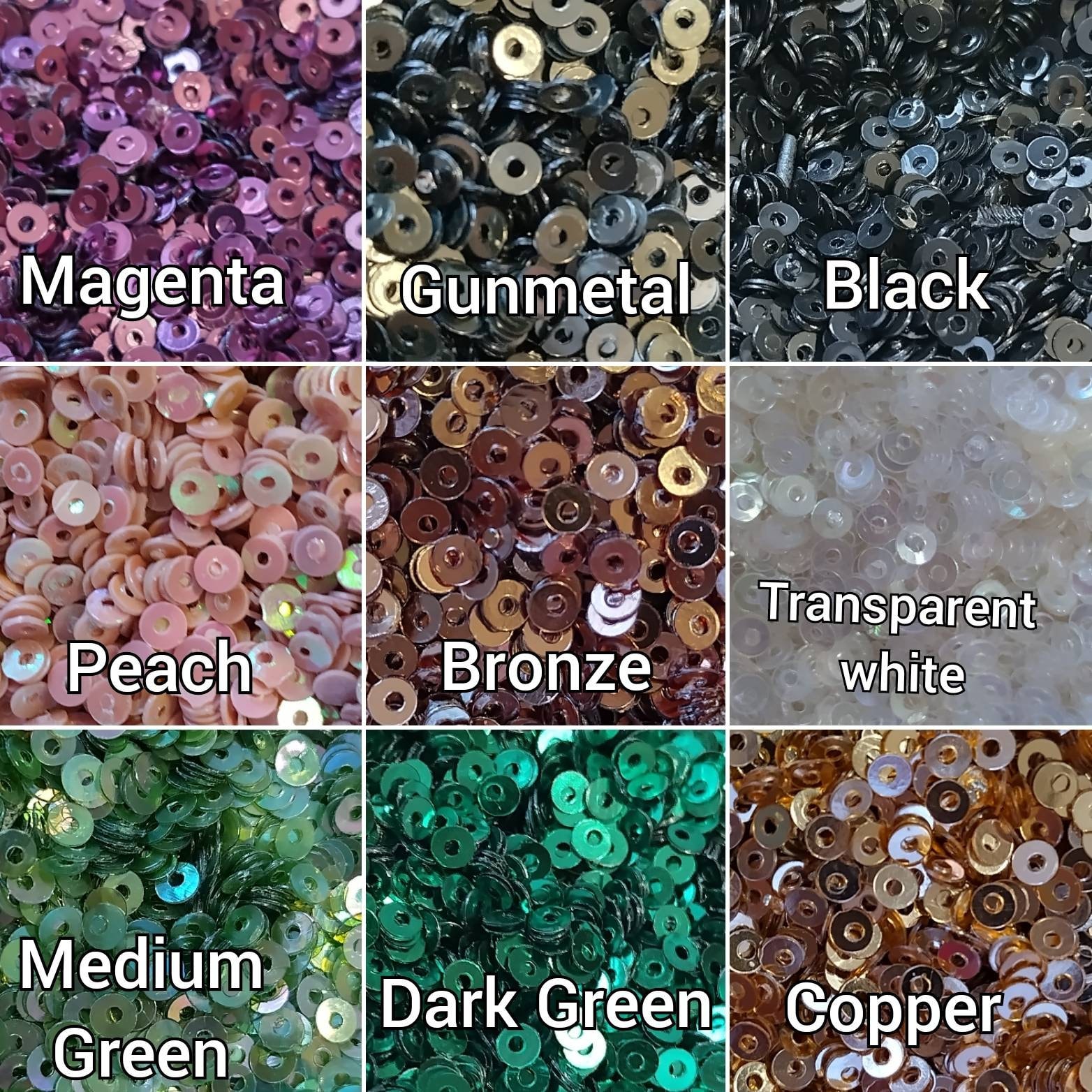 3mm Flat Round Sew on Sequins, Round Sequins, Bright Sequins, 3gms per ...
