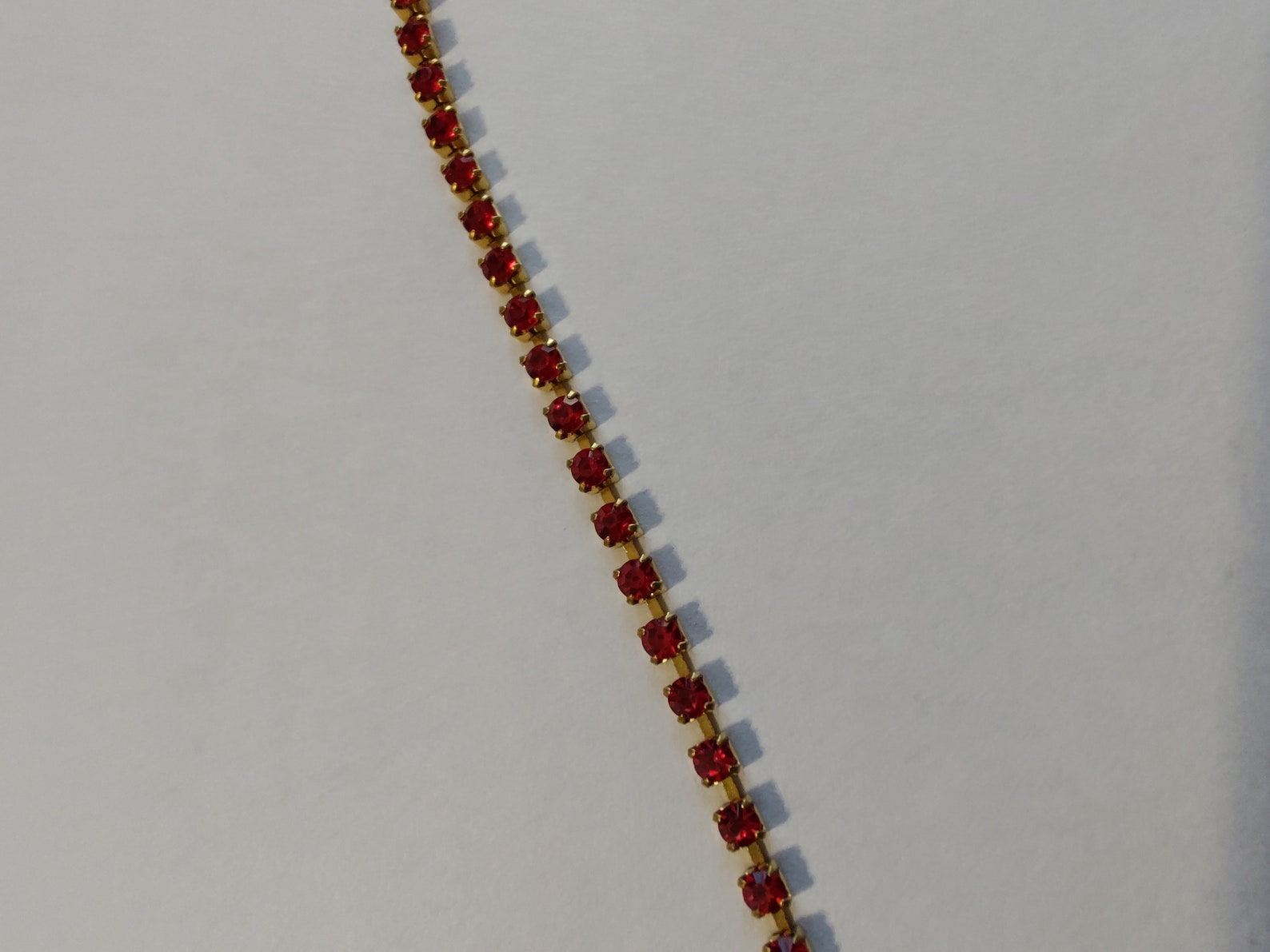 2mm Red Rhinestone Trim Rhinestone Chain Wedding Rhinestone | Etsy