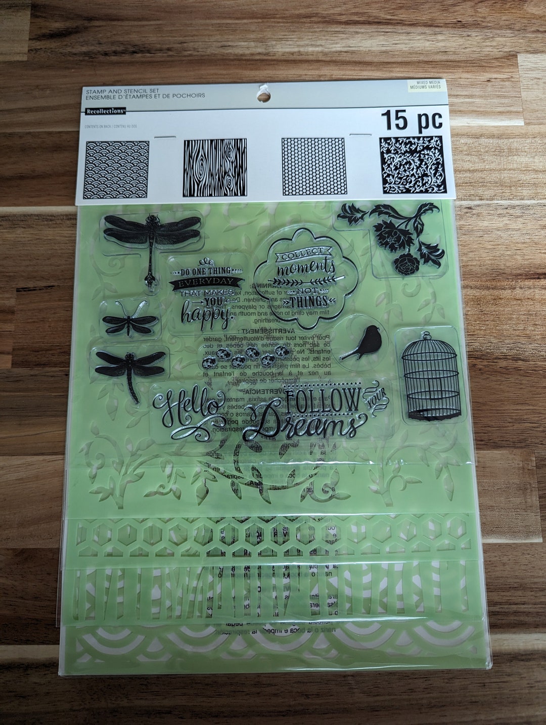 Recollections Stamp and Stencil Set - Etsy