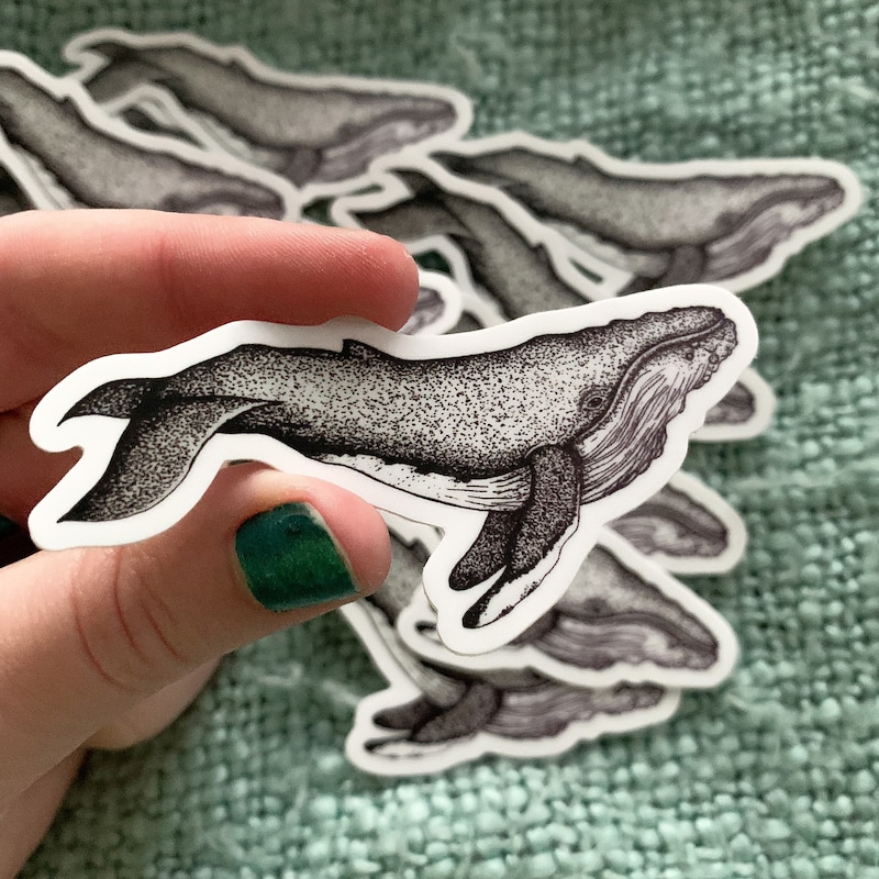 Whale Sticker - Etsy