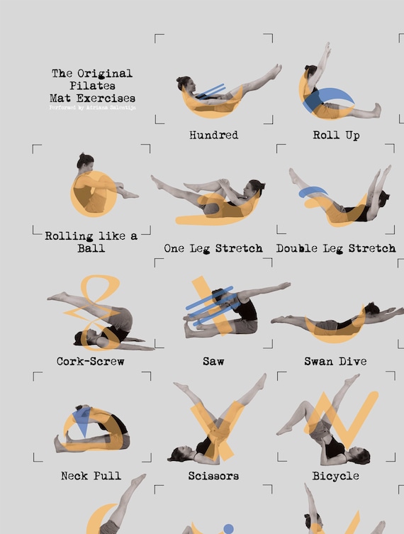 Pilates Mat Exercises Chart