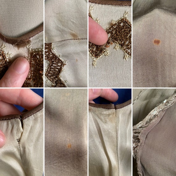 1920s Dress / Slinky Silk Satin Flapper Dress / Embro… - Gem