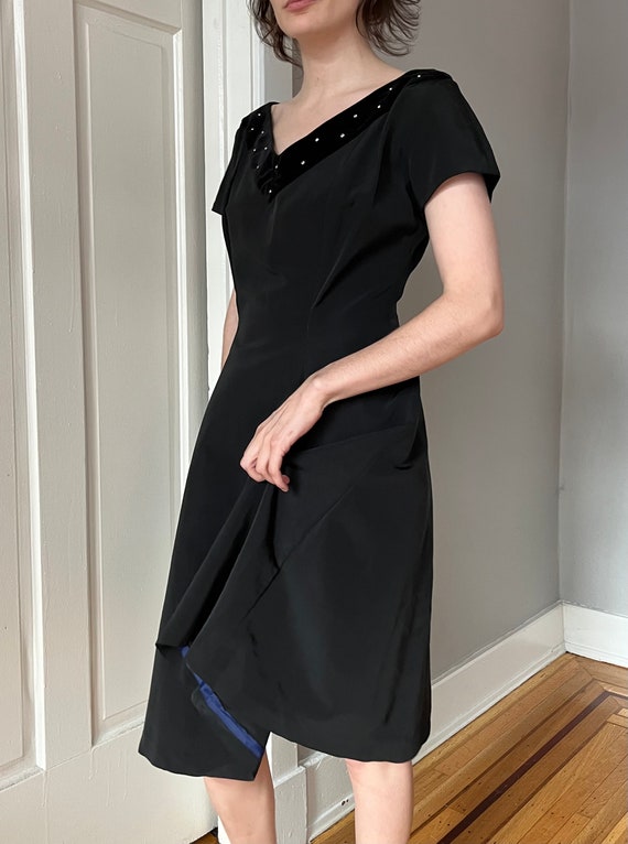 1950s "Grace Kelly Style" by Endres / Black Velvet & … - Gem