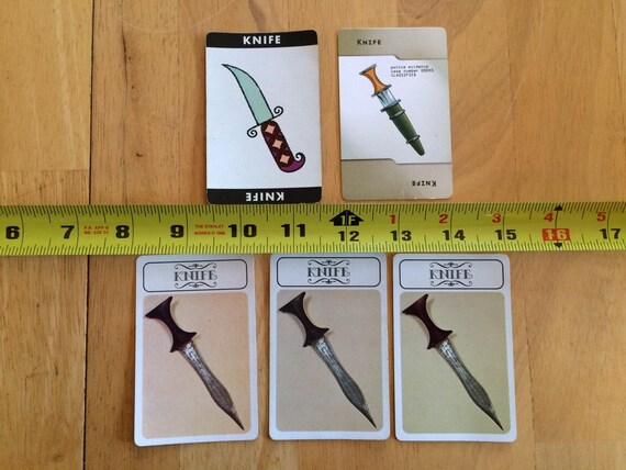 Clue Weapon Cards