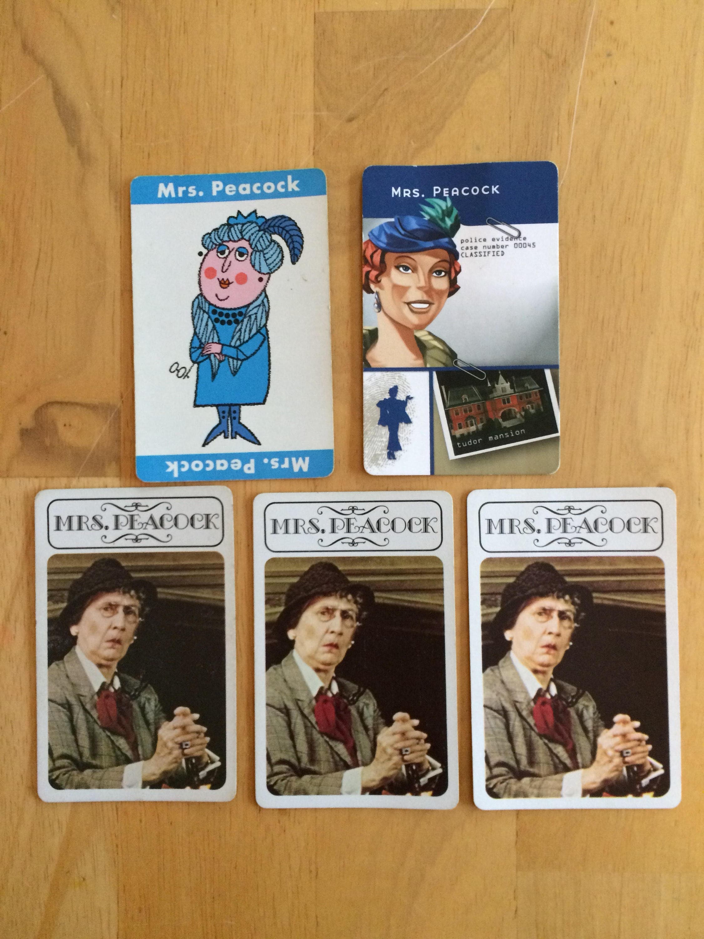 Mrs Peacock Clue Card