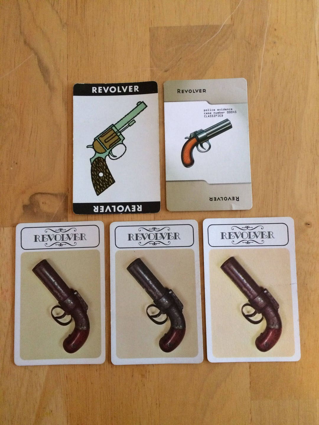 5 Revolver Cards Weapon Card Upcycle Material Board Games - Etsy