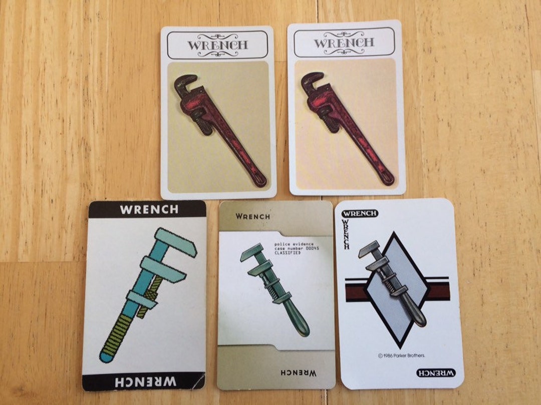 5 Wrench Cards, Weapon Cards, Upcycle Material, Board Games, Vintage ...