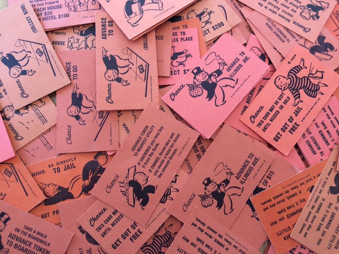 100 Chance Cards, Game Pieces, Upcycle Supply, Upcycle Material, Craft ...