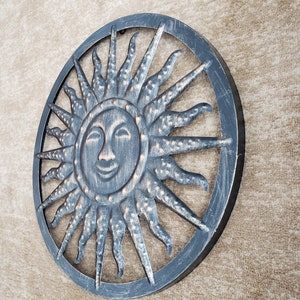 Metal Garden Decor Metal Sun Wall Art Indoor Outdoor Wall Art Metal Sun ...